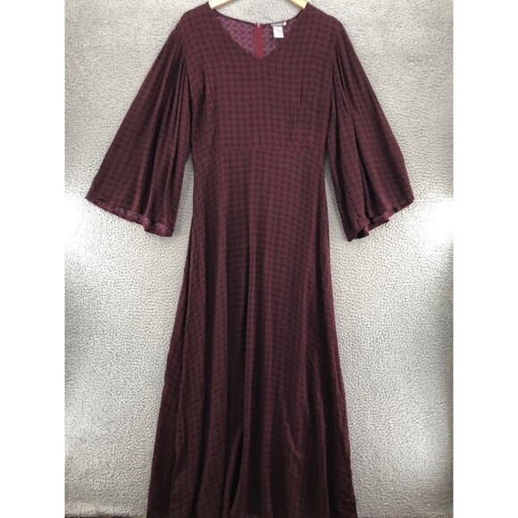 EARTHBOUND | Dresses | Earthbound Dress Womens Extra Large Red Pattern ...